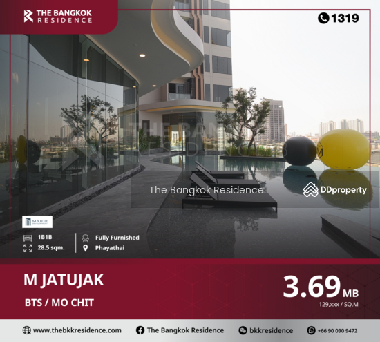 M Jatujak, Bangkok, Phahonyothin Road, Chatuchak, Chatuchak, Bangkok, 1 Bedroom, 29 sqm, N SALE ...