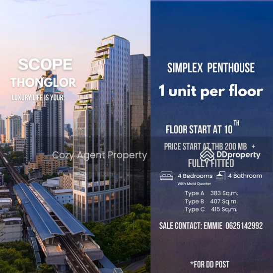 SCOPE Thonglor, Bangkok, Phra Kanong, Khlong Toei, Bangkok, 4 Bedrooms ...