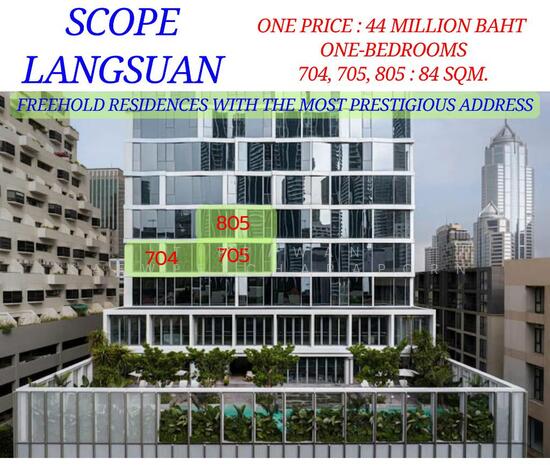 Scope Langsuan, Bangkok, Soi Lang Suan, Lumphini, Pathum Wan, Bangkok, 1 Bedroom, 84 sqm, Condo ...