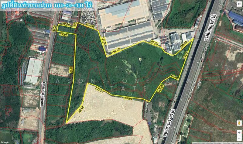 Land for sale on Bangna-Trad Road, size 66-3-49 rai, Tha Kham-Bang ...