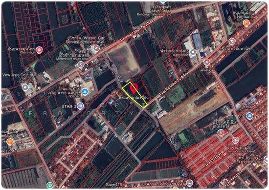 ขาย ที่ดินติดน้ำ ซ.ประชาอุทิศ76 เนื้อที่ 953.2 ตร.ว. ใกล้บิ๊กซี โรงเรียน, Bangkok, Thung Khru ...