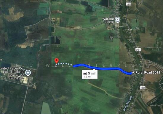 Land for sale in Prachinburi Province, area 17 rai, behind United Paper Factory,, Prachin Buri ...