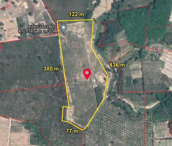 Land for sale for building a chicken farm in Nong Ki, 28 rai, near Kabin Buri Road 304 - 11 km ...