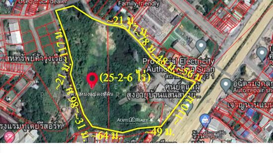 Land for Sale on Chonburi Bypass Road, Red Zone (Commercial Hub), Near ...