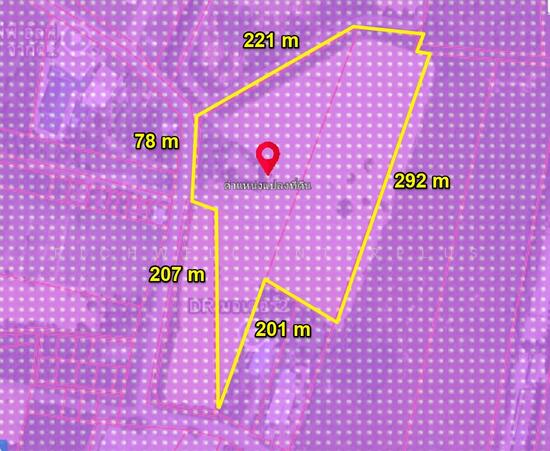 For sale, purple striped long land plot, area 24 rai, behind Gateway ...