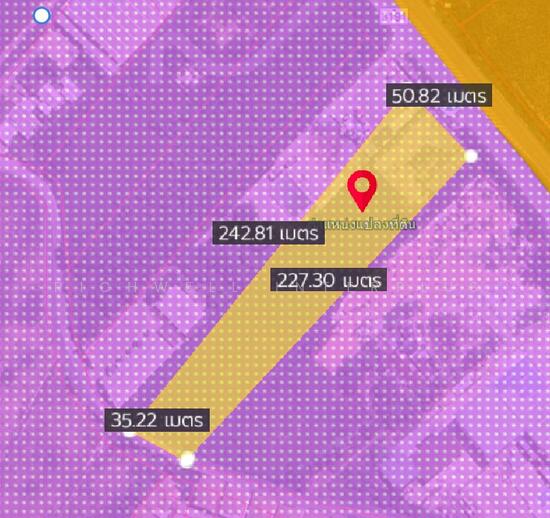 Land for sale, good location, purple pattern, Map Yang Phon, 6 rai ...