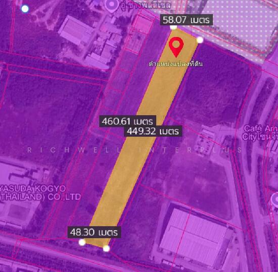 Land for sale in Map Yang Phon, Muang District, Amata Industrial Estate ...